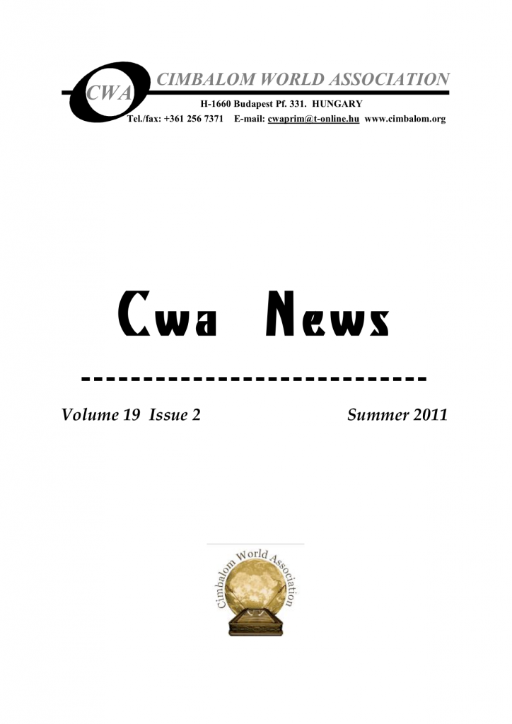 CWA Congress now planned for 2022 – Cimbalom World Association – CWA